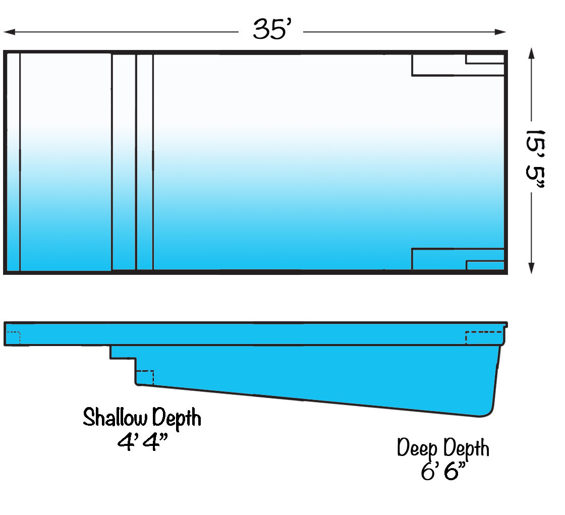 Pinnacle-35'-----Specs ⋆ Blue Hawaiian Pools of Michigan